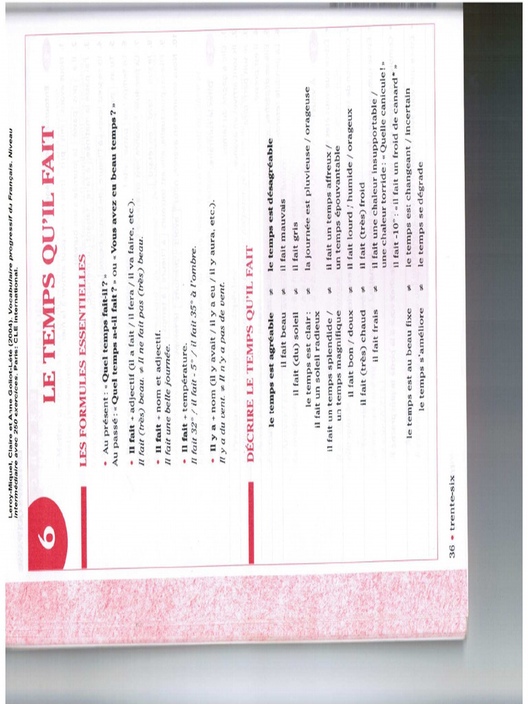 Le Temps Qu'il Fait FLE | PDF