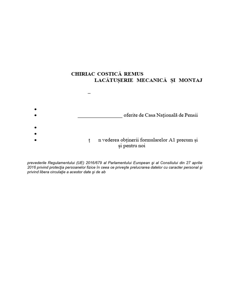 Imputernicire Model CNPP Cmbau | PDF