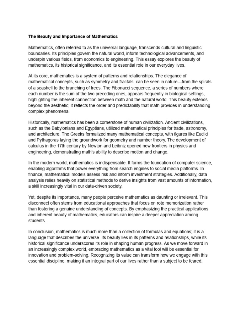 math essay | PDF