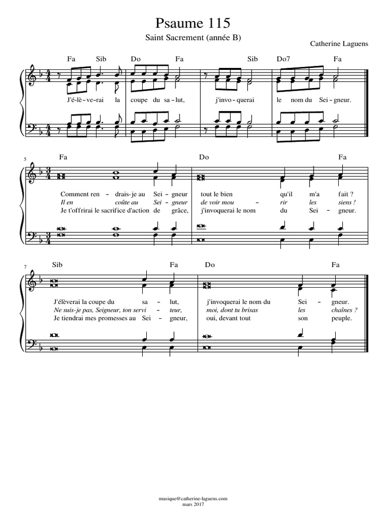 Psaume 115 St-Sacrement-B | PDF