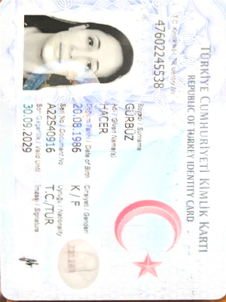 Republic of Turkey Identity Card | PDF