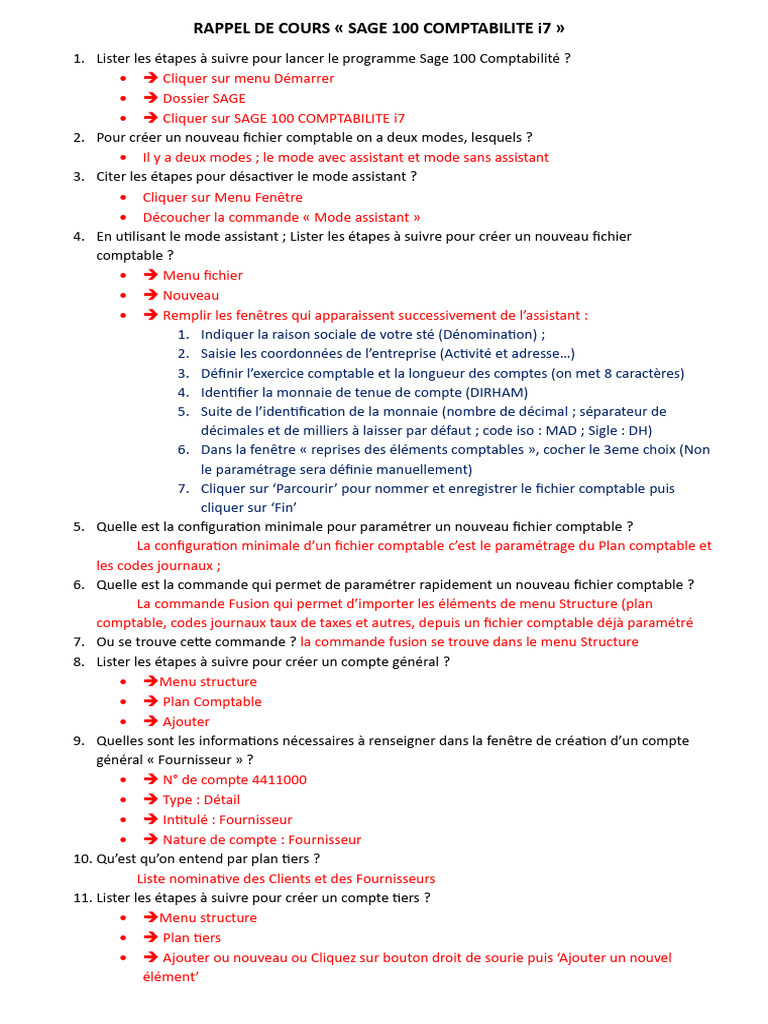 Guide de Sage 100 Comptabilité I7 | PDF