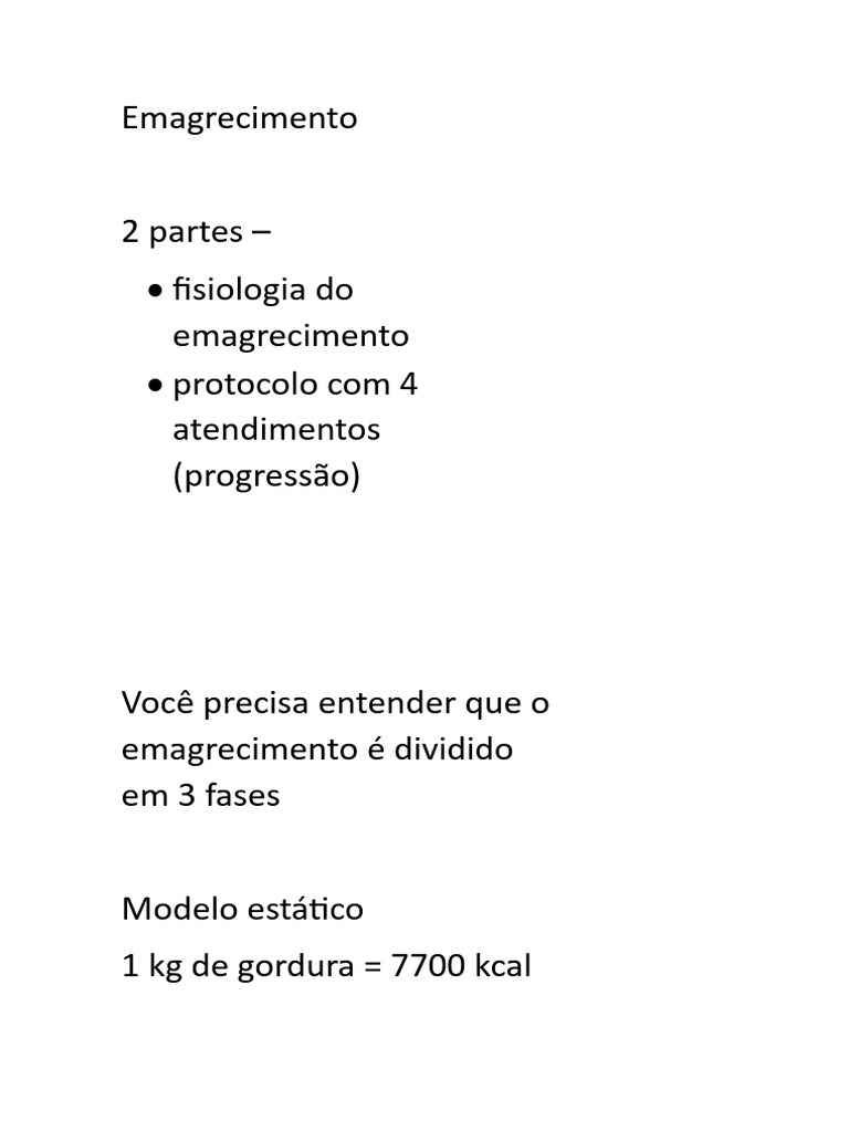 Emagrecimento 4 Fases | PDF