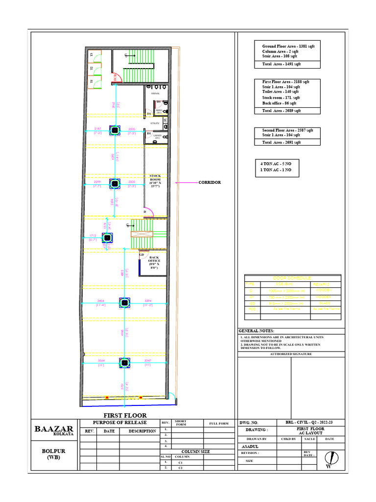 First Floor BK-BOLPUR AC-LAYOUT-Model | PDF