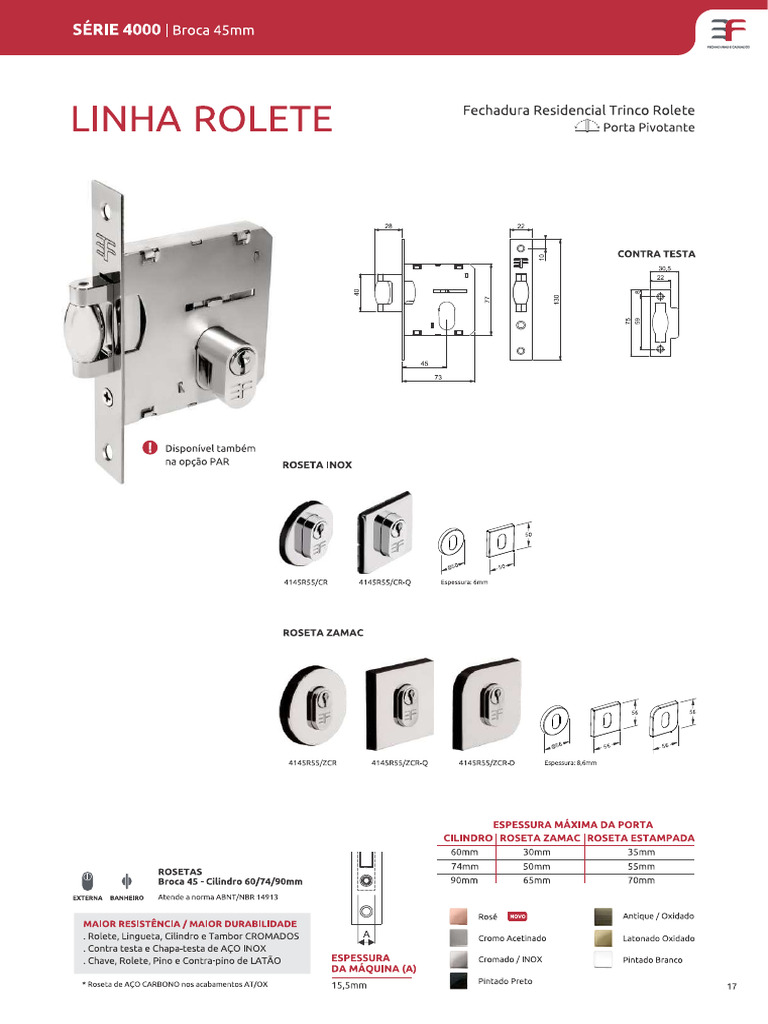 Fecahdura Rolete 3f | PDF