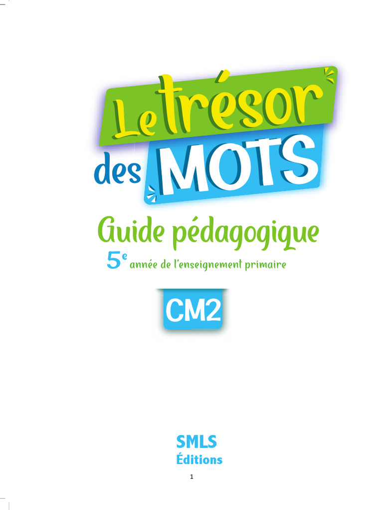 Guide Cm2 Tresor Des Mots | PDF