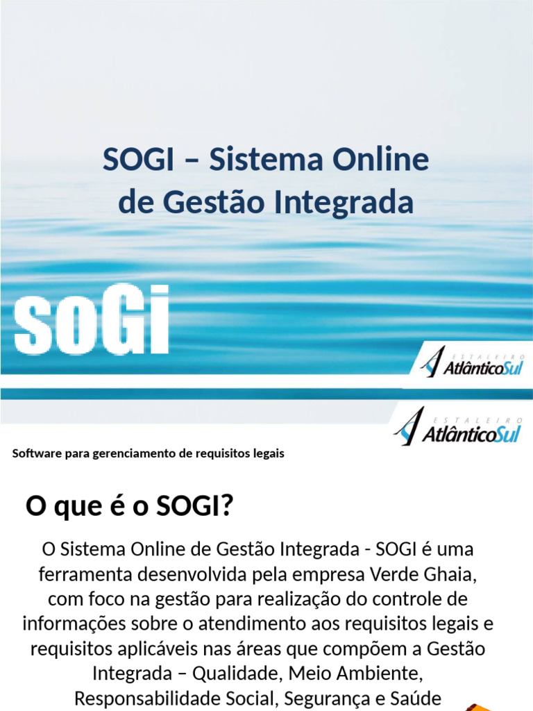 Apresentação - SOGI - 00 | PDF