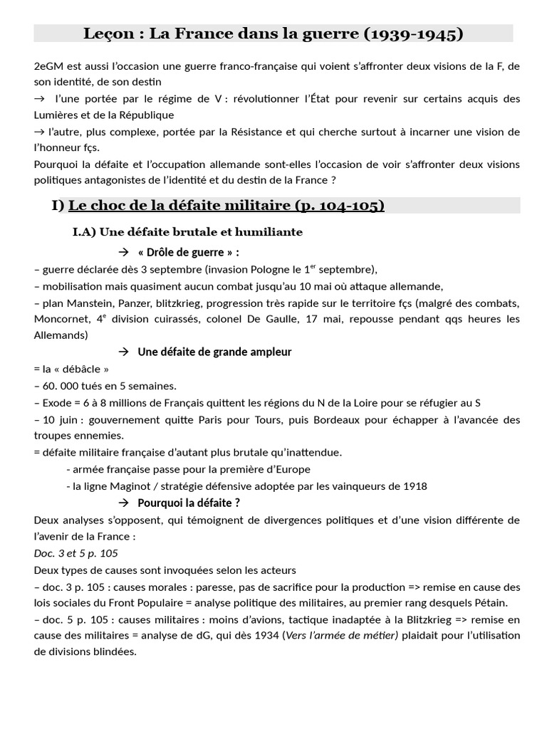 France Dans La Guerre | PDF