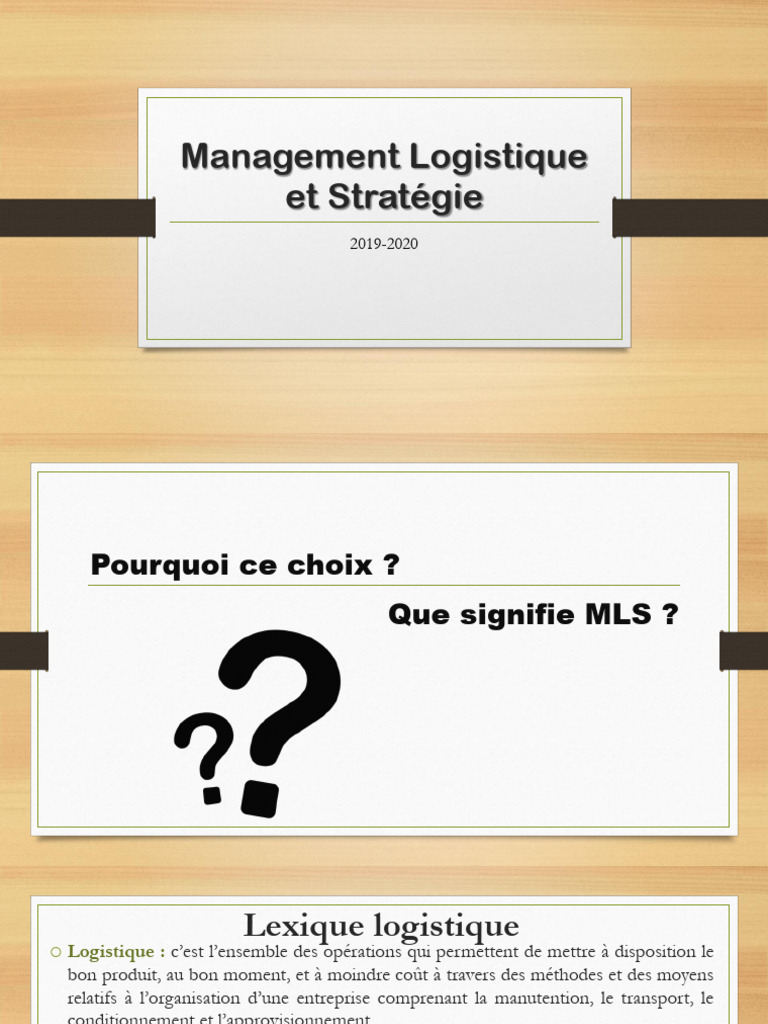 Management Logistique | PDF