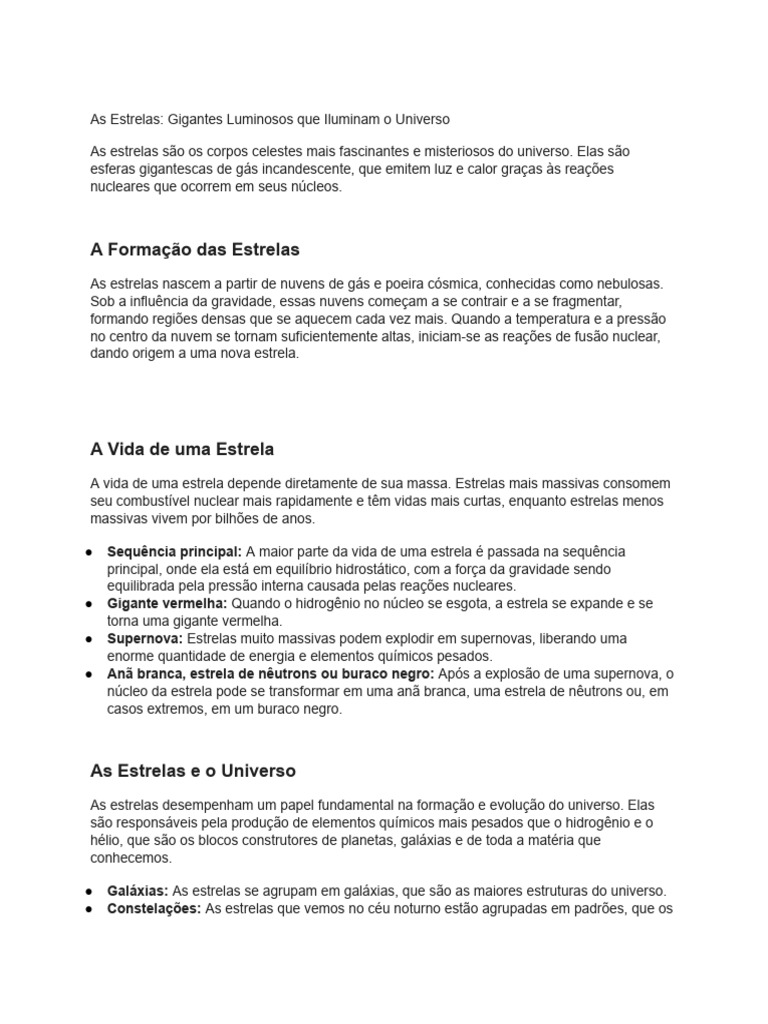 As Estrelas Pdf