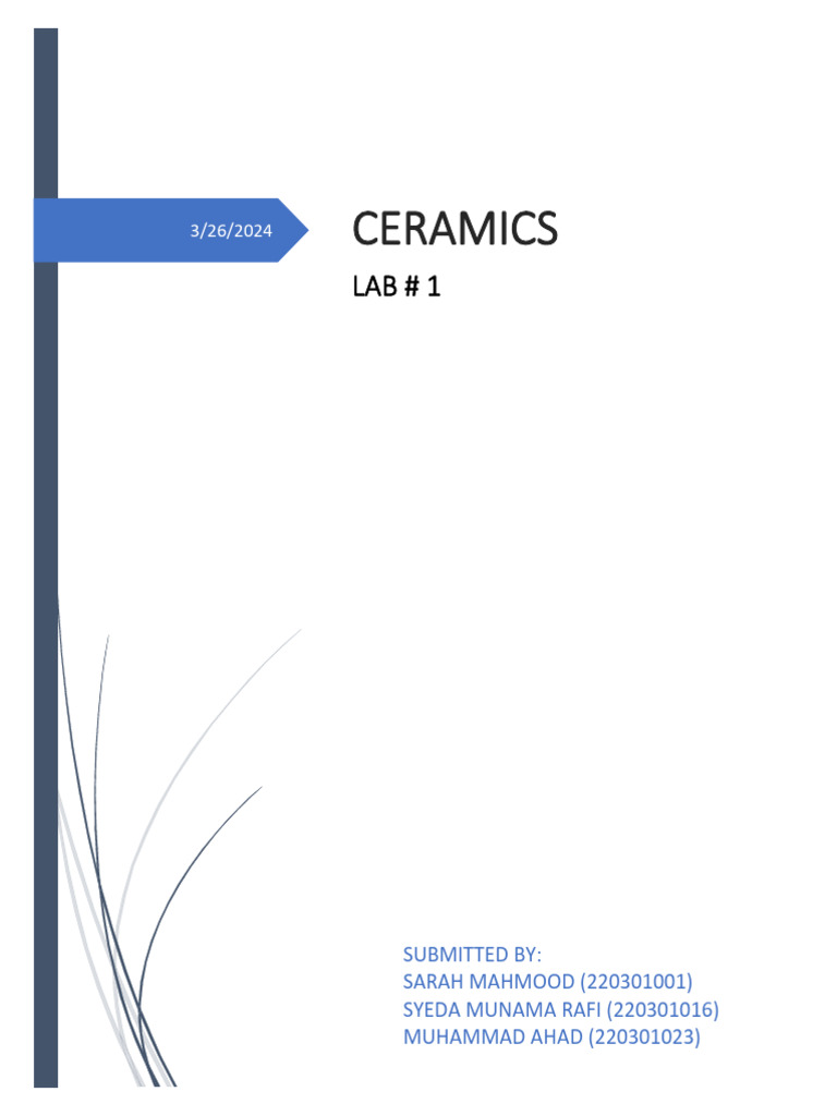 Ceramics Lab 1 | PDF