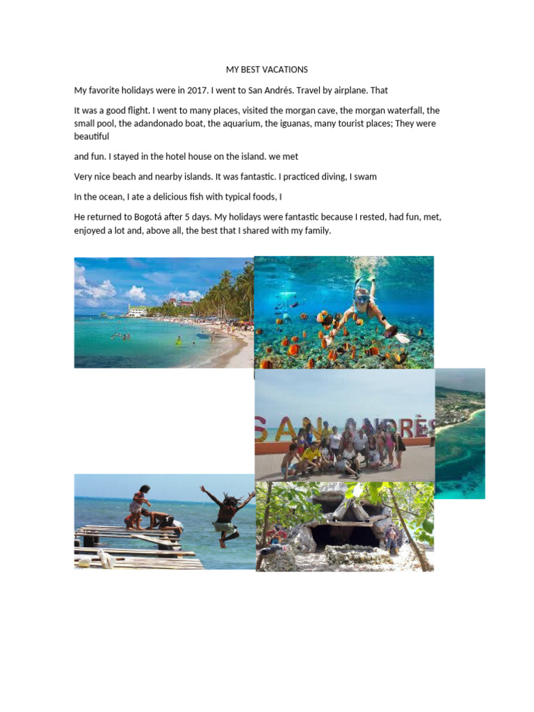 My Best Vacations | PDF