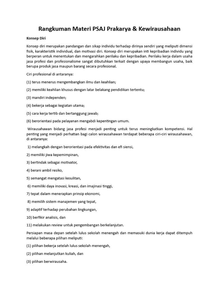 PSAJ PKWU Kisi Kisi | PDF