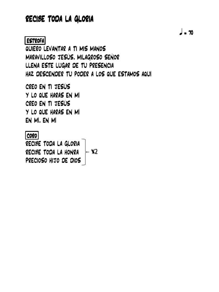 Recibe toda la gloria | PDF