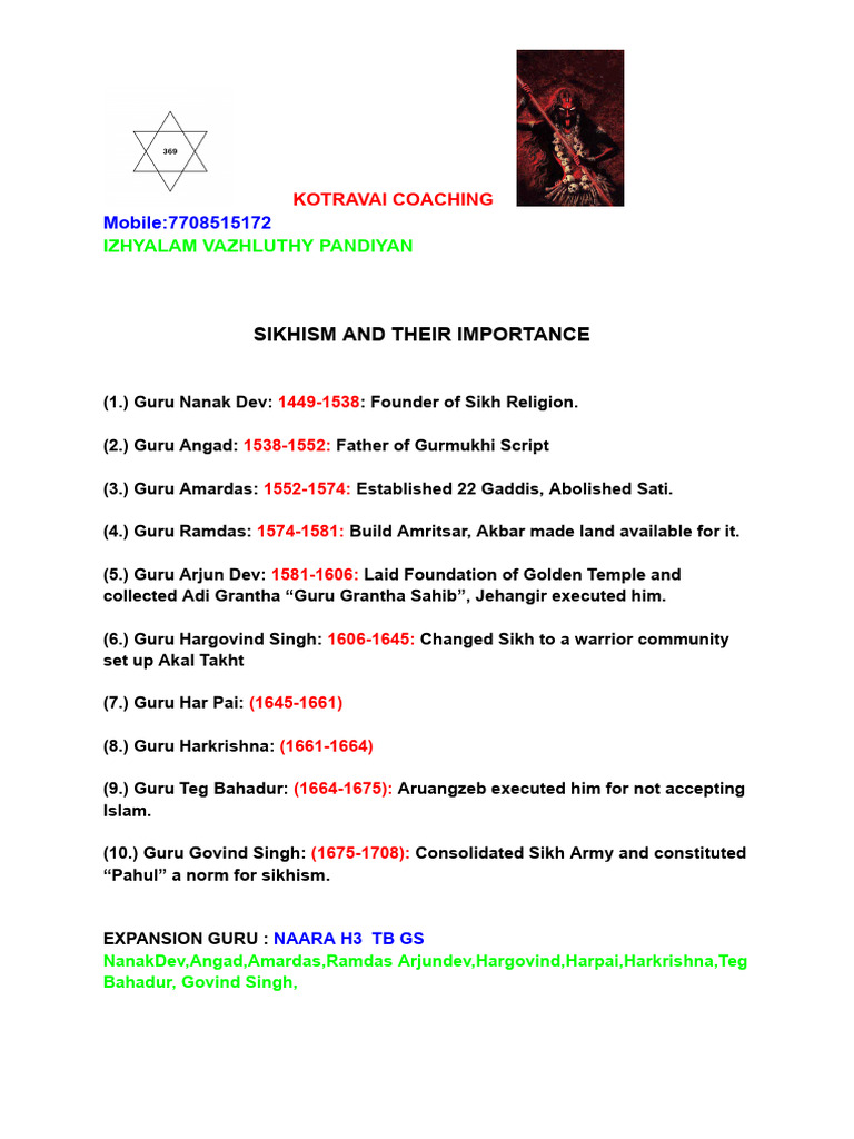 Sikhism and Their Importance | PDF