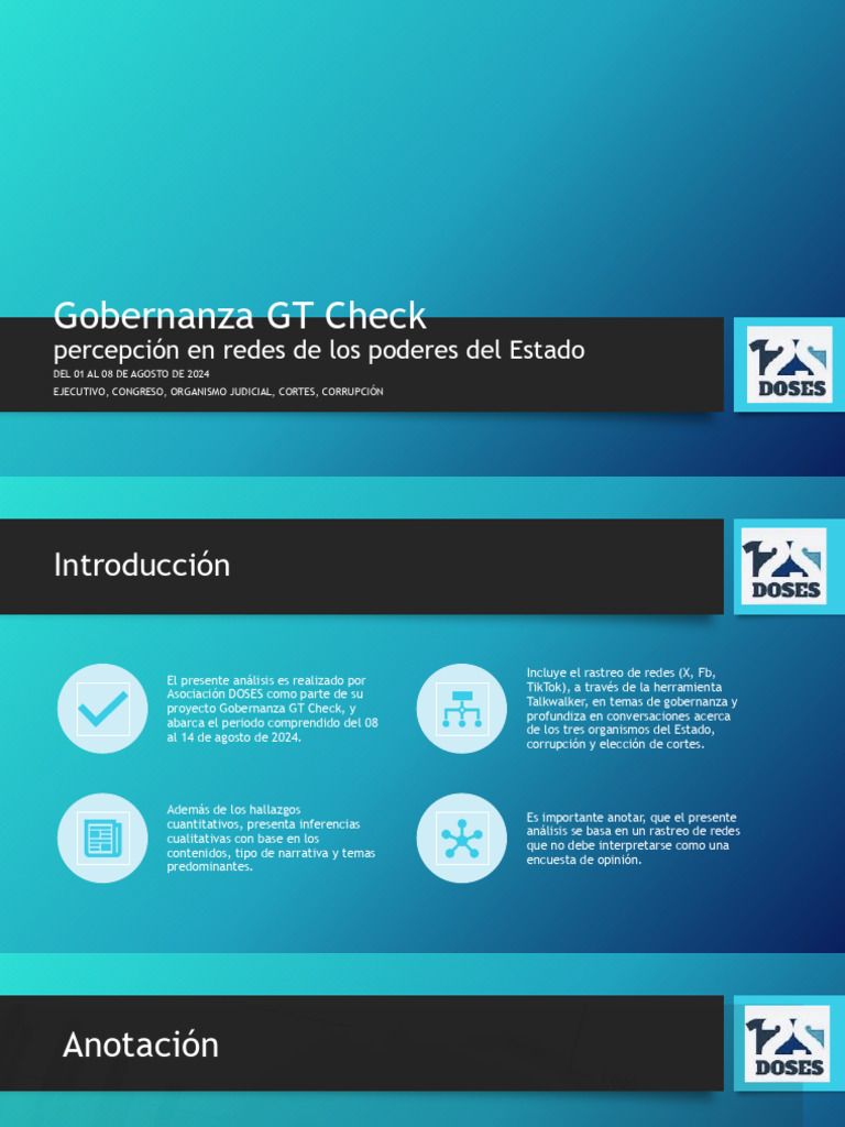 08 Al 14 de Agosto - Gobernanza Check Gt-1 | PDF | Guatemala