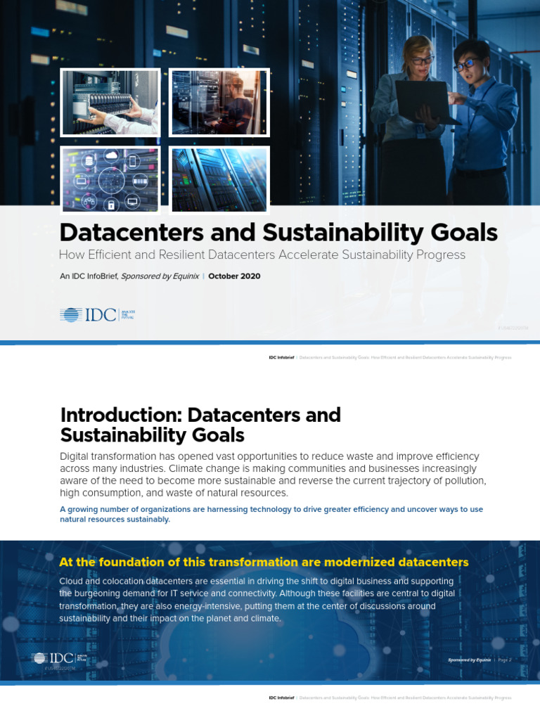 How Efficient and Resilient Datacenters Accelerate Sustainability ...