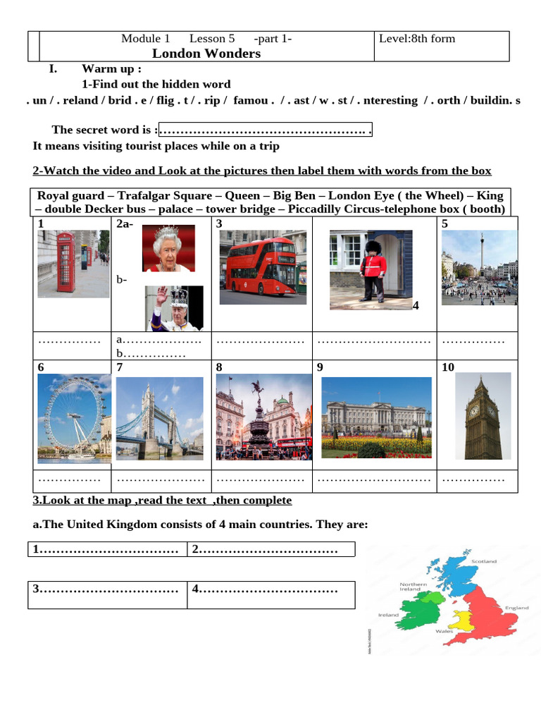 8th Form MODULE 1 London Wonders | PDF