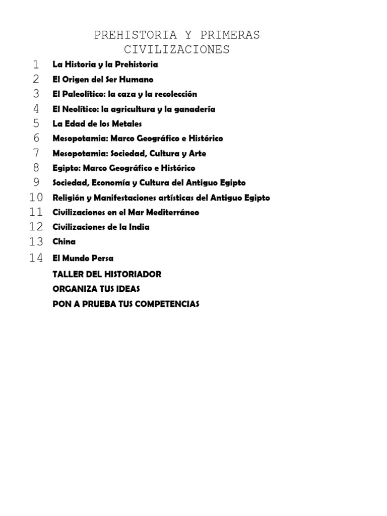 Primeras Civilizaciones Pdf