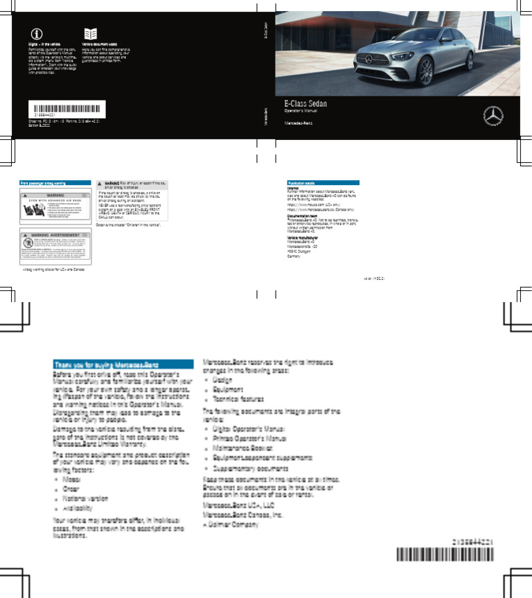 E-Sedan Owners Manual | PDF