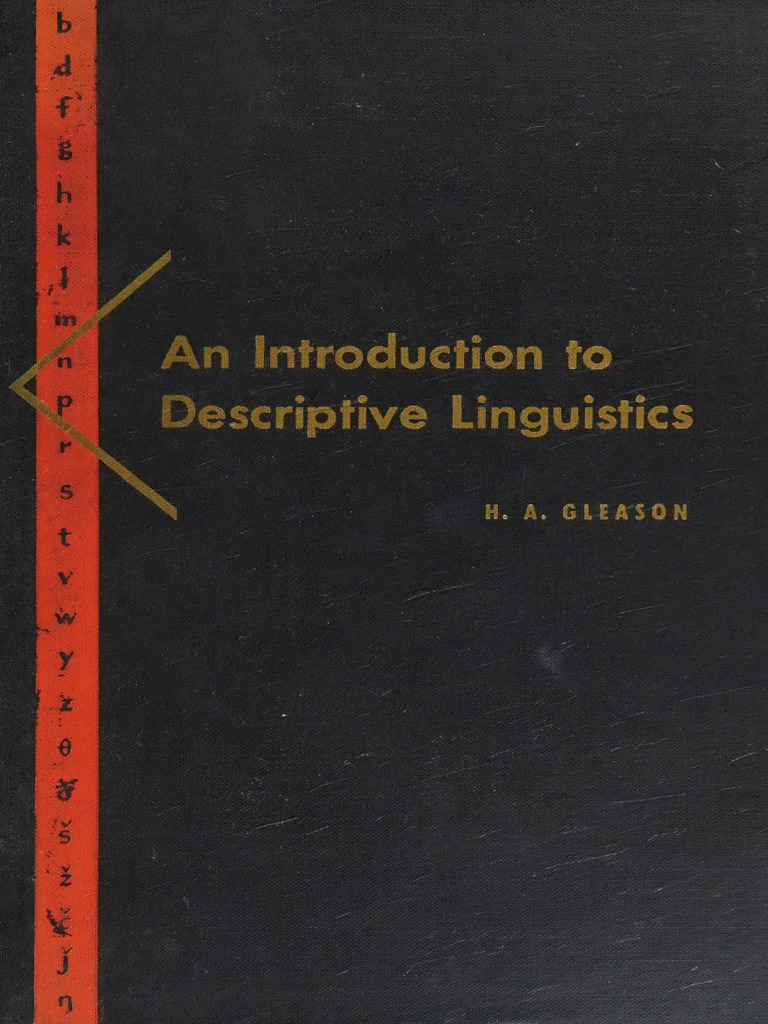 Henry Allan Gleason Jr. - An Introduction To Descriptive Linguistics ...