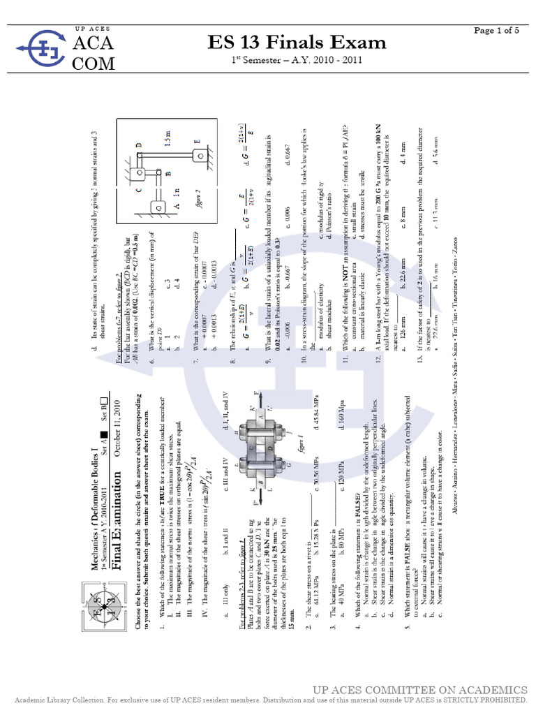 ES13 FINAL 1st AY1011 | PDF