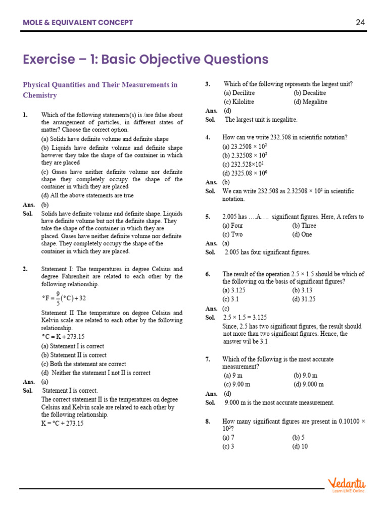 Basic Concepts PYQs | PDF