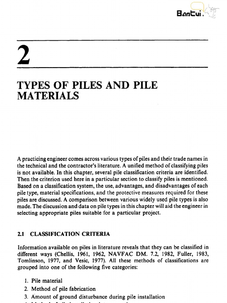 005 Type of Piles and Pile Materials | PDF | Deep Foundation | Corrosion