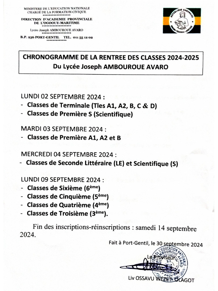 Chronogramme LJAA | PDF