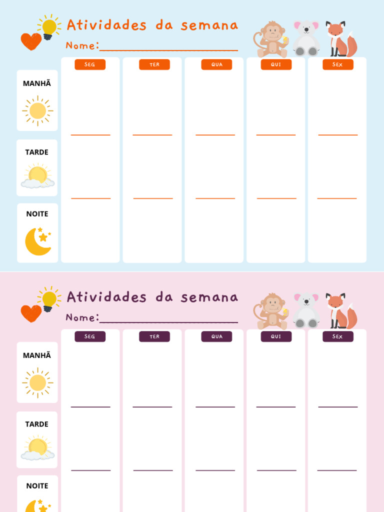 Quadro Rotina 1 | PDF