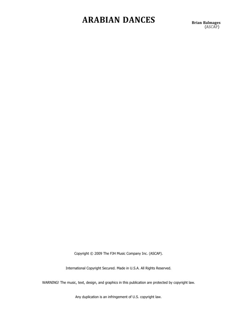 Arabian Dances | PDF
