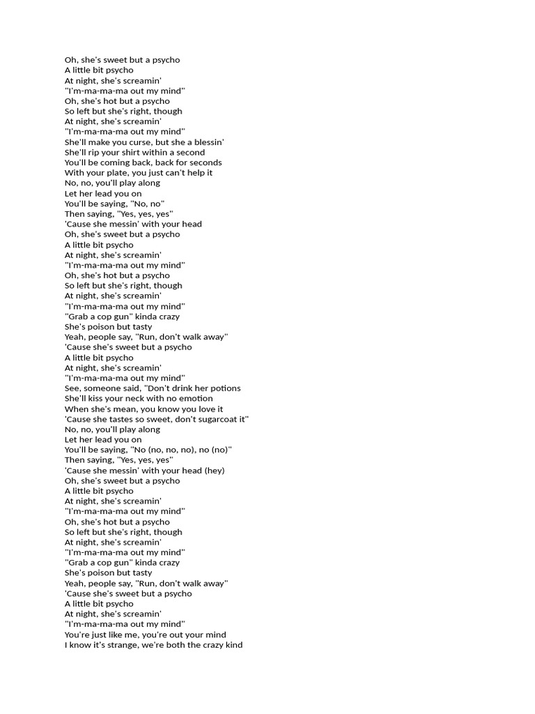 Missing Lyrics | PDF