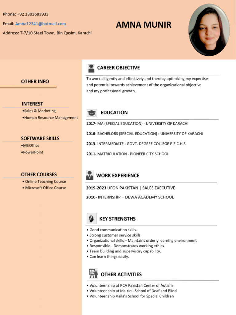 Resume Amna Munir | PDF