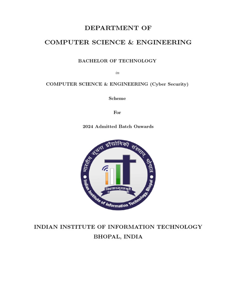 Scheme 2024 B.Tech CSE-Cyber Security | PDF