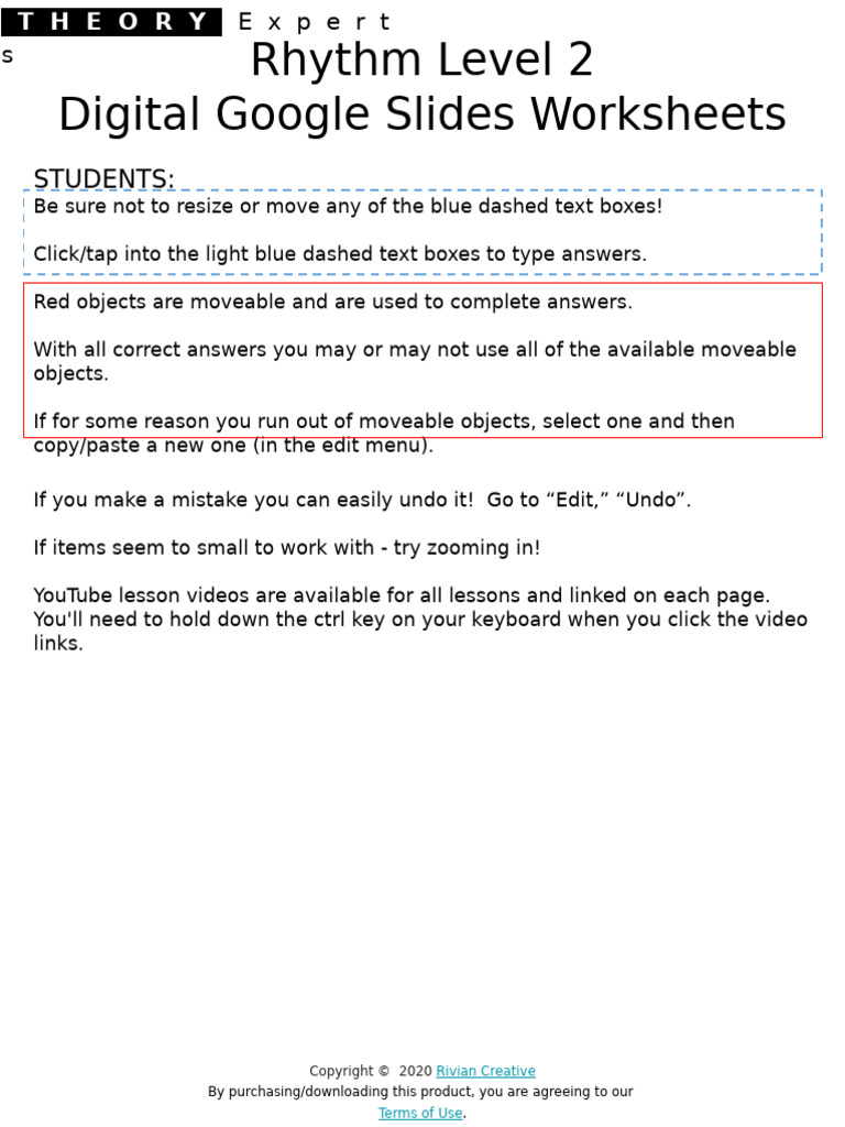 Theory Experts - Rhythm Level 2 by Rivian Creative | PDF
