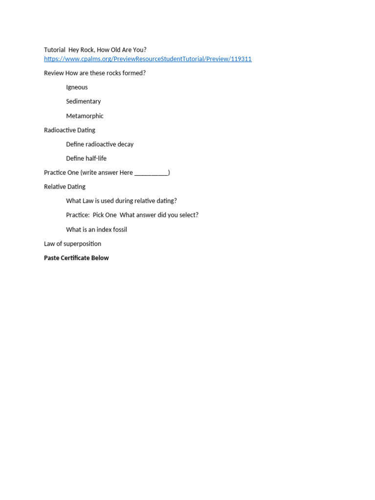 CPALMS Tutorial Hey Rock | PDF