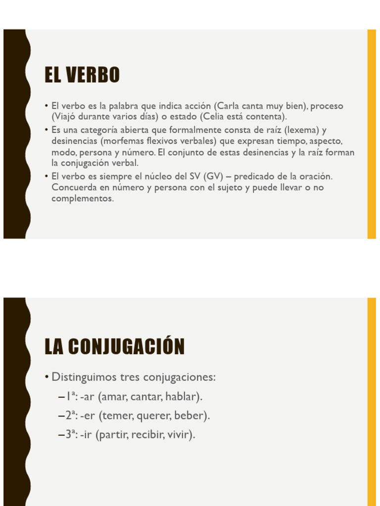 El Verbo | PDF | Verbo | Estudios de idiomas extranjeros