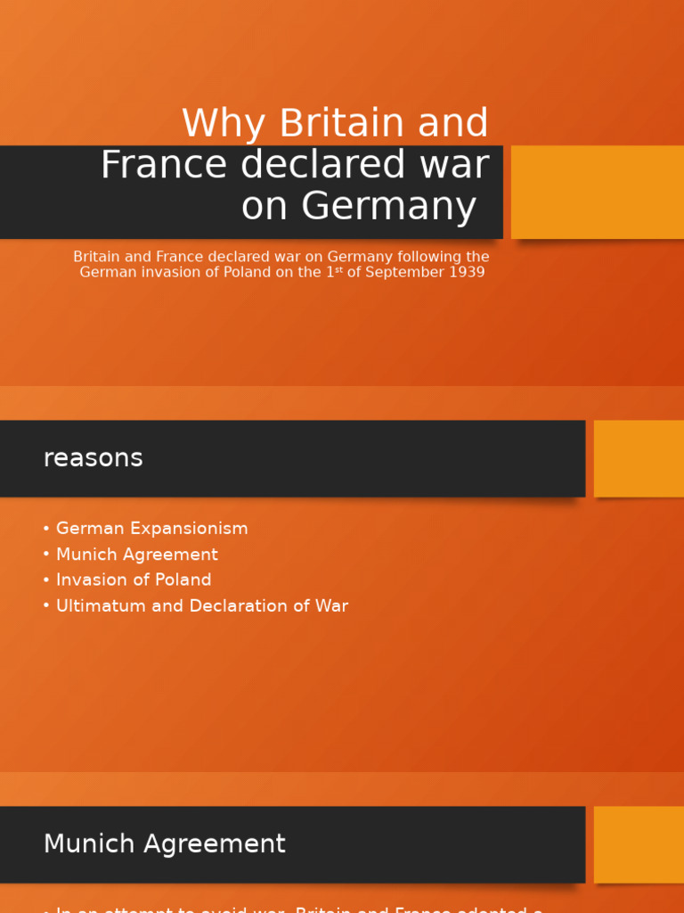 Why Britain and France Declared War On Germany | PDF
