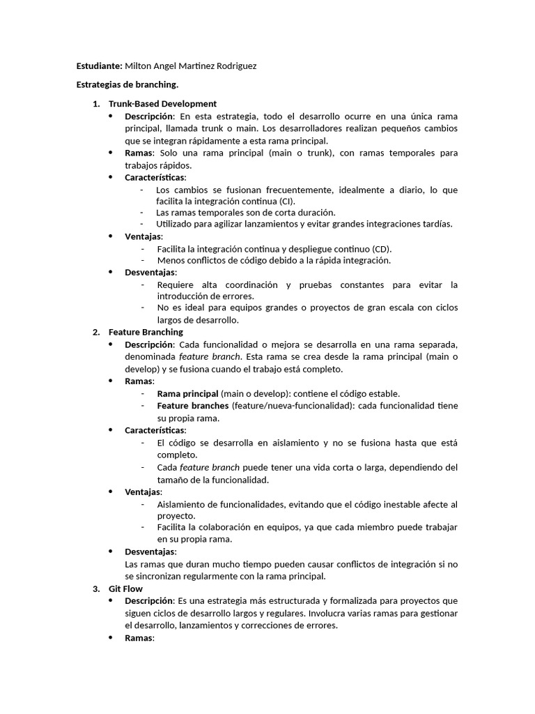 Estrategias de Branching | PDF