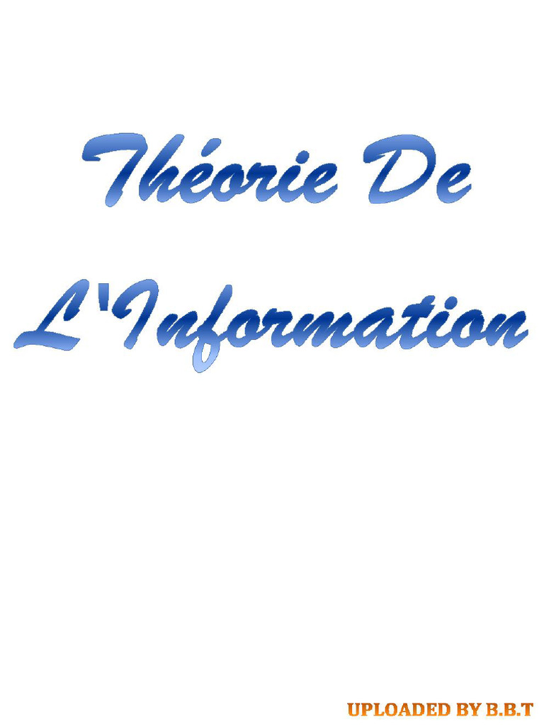 Théorie de L - Information TD I - Compressed | PDF