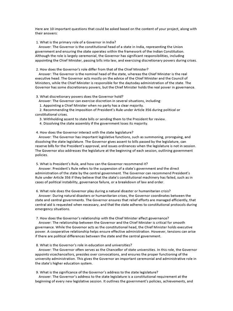 Here Are 10 Important Questions That Could Be Aske | PDF