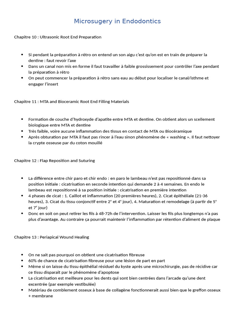 Microsugery in Endodontics | PDF