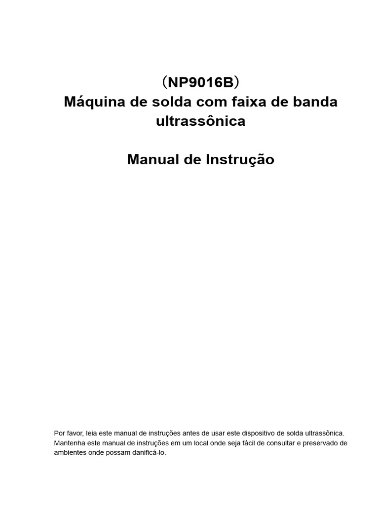 NP IS 9016B Manual de Instrucao | PDF