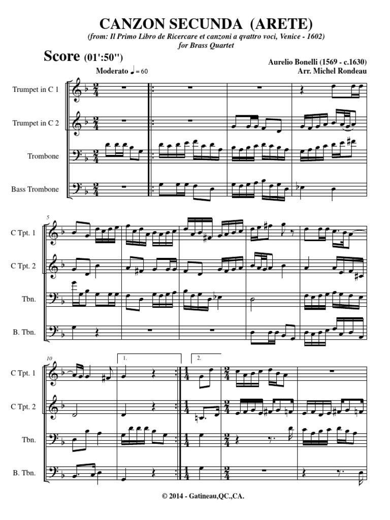 Canzon Segunda | PDF