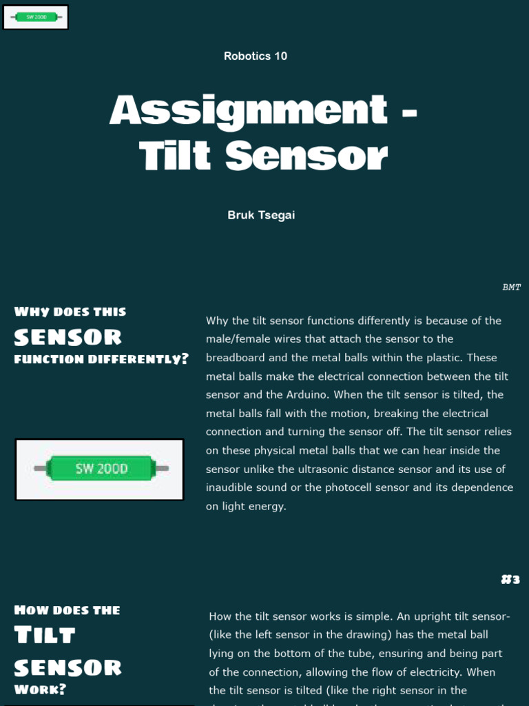 Assignment - Tilt Sensor _ Bruk Tsegai | PDF