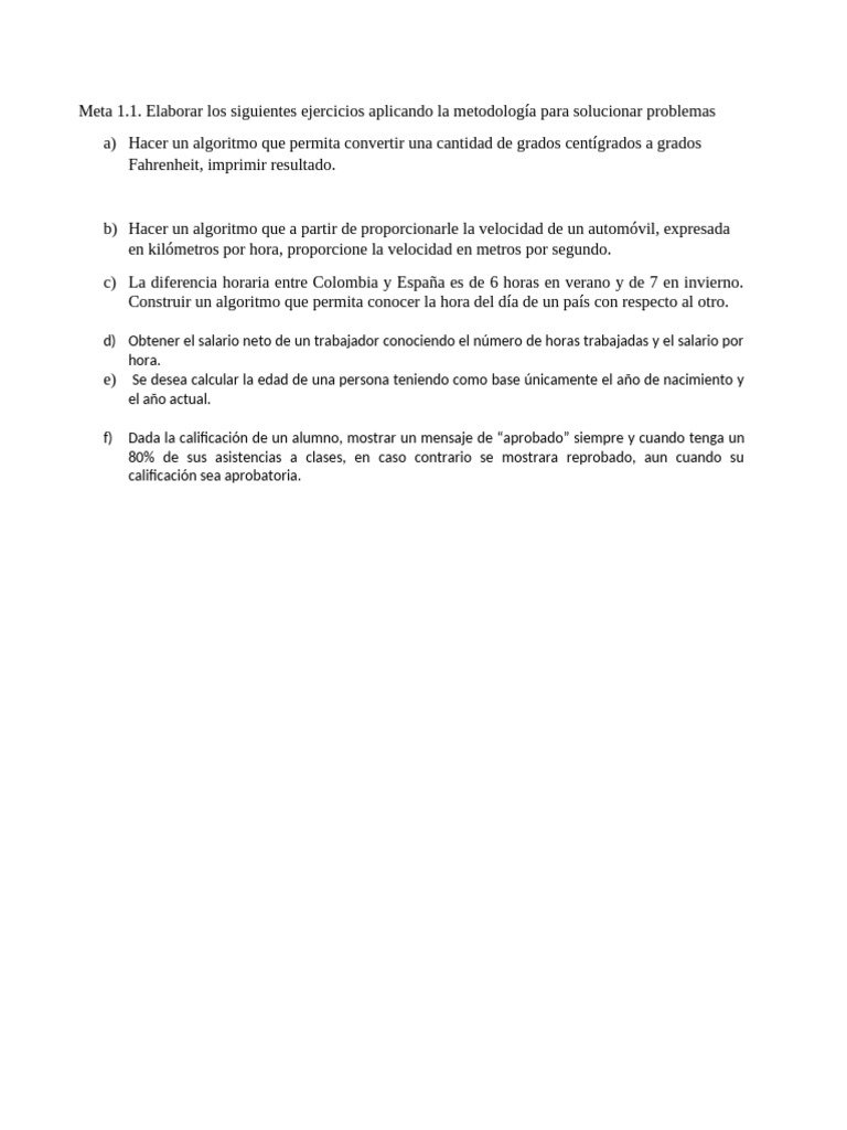 Ejercicios M1.1 | PDF