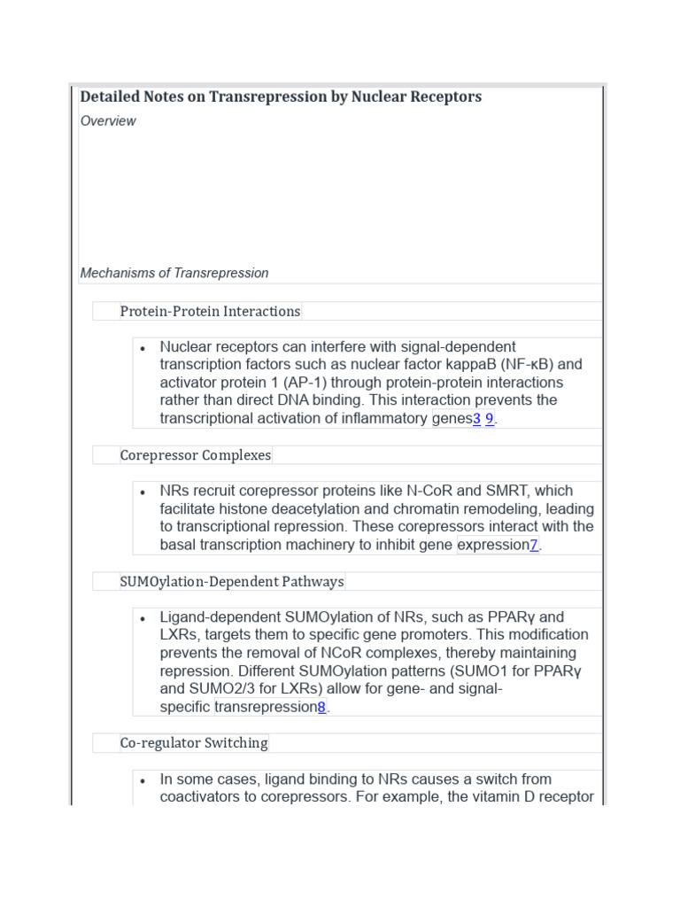 Transrepression Nuclear Receptor | PDF | Molecular Genetics | Health ...