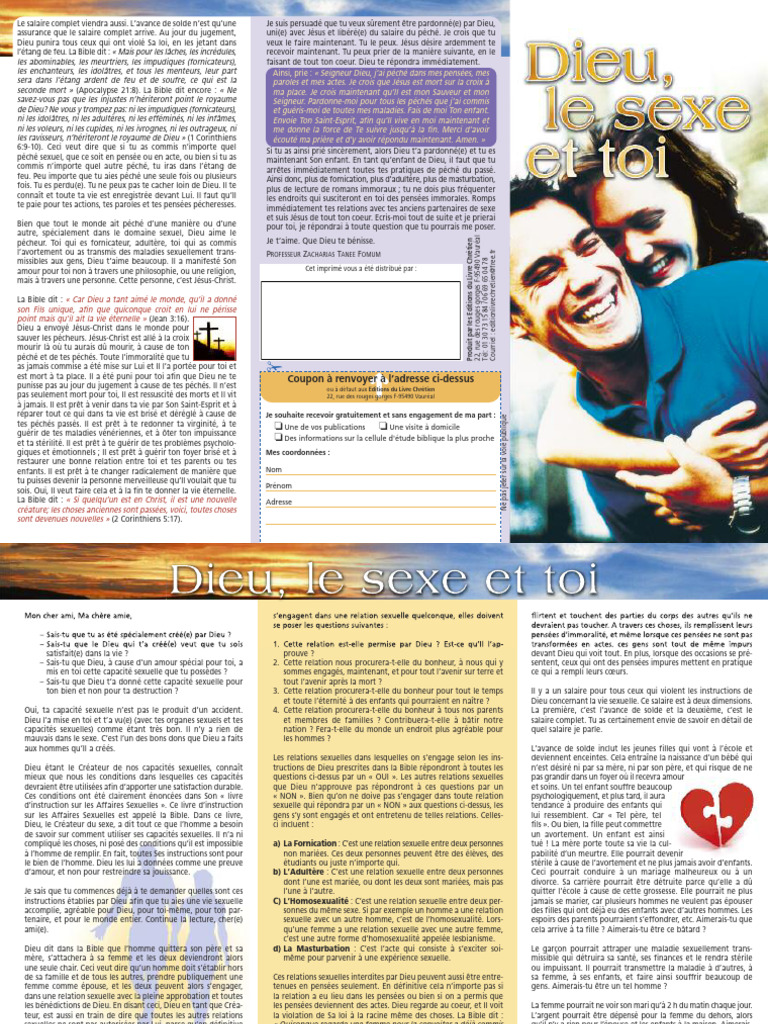 Dépli Dieu, Le Sexe - Toulouse | PDF