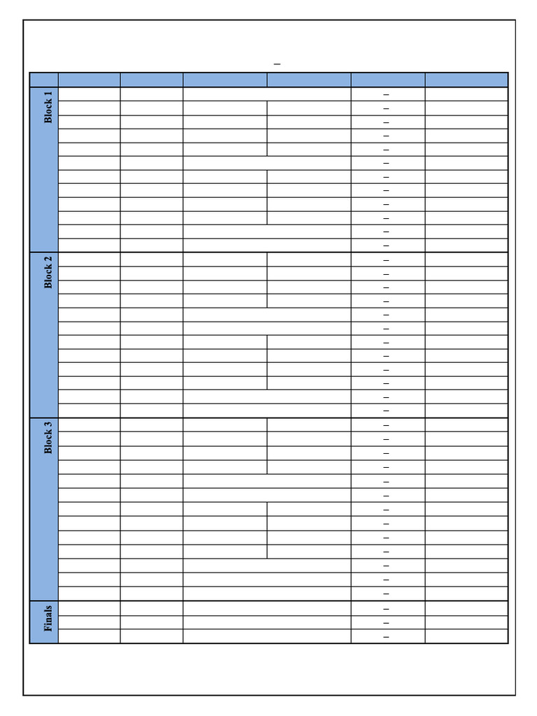 Schedule - Final | PDF