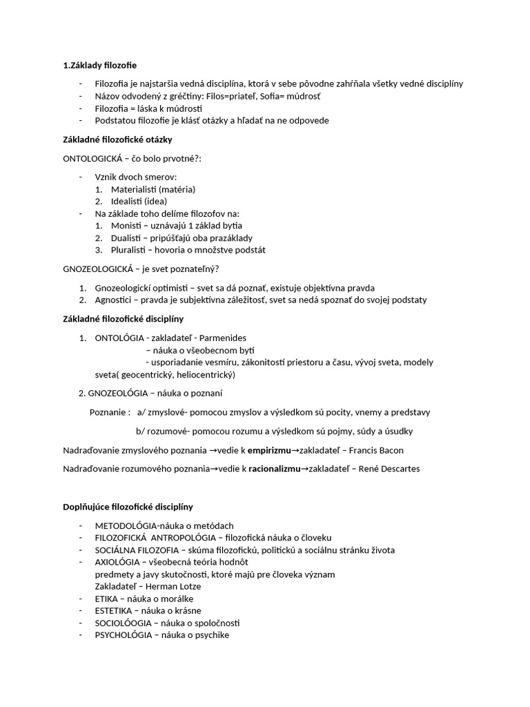 1.základy Filozofie | PDF
